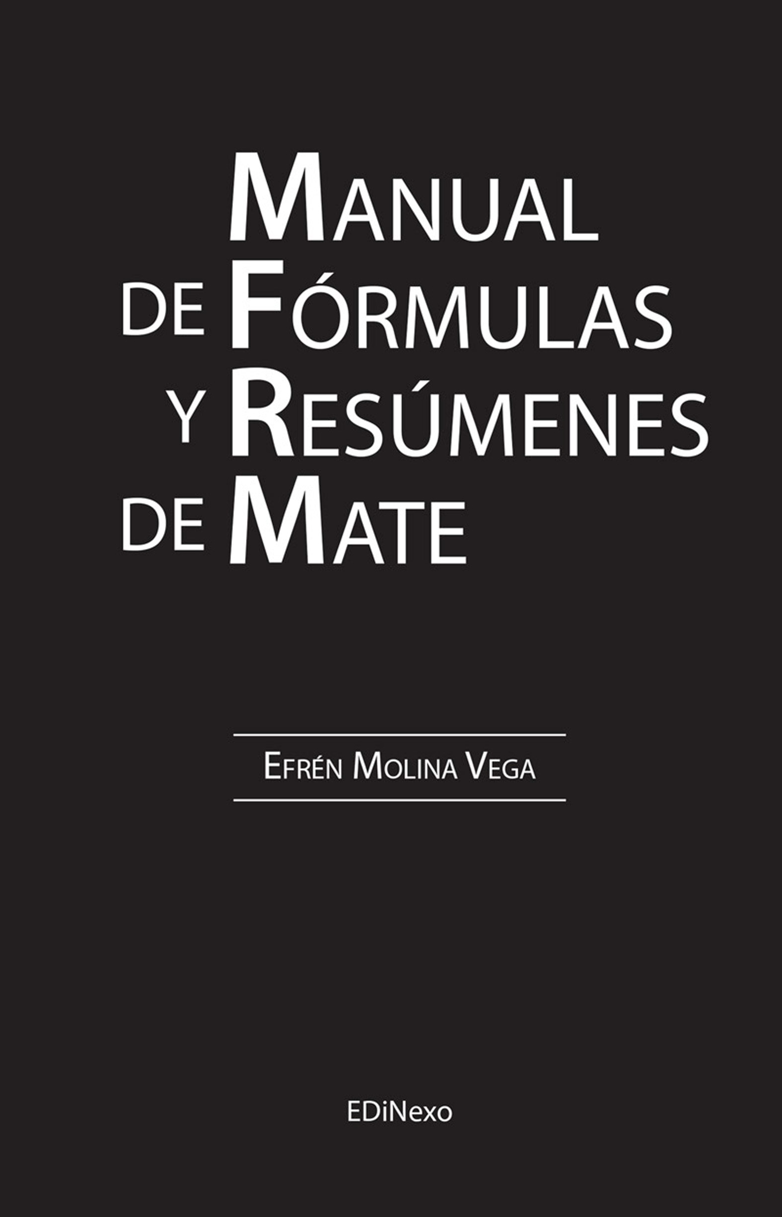 Manual de fórmulas y procedimientos de mate - EDINEXO
